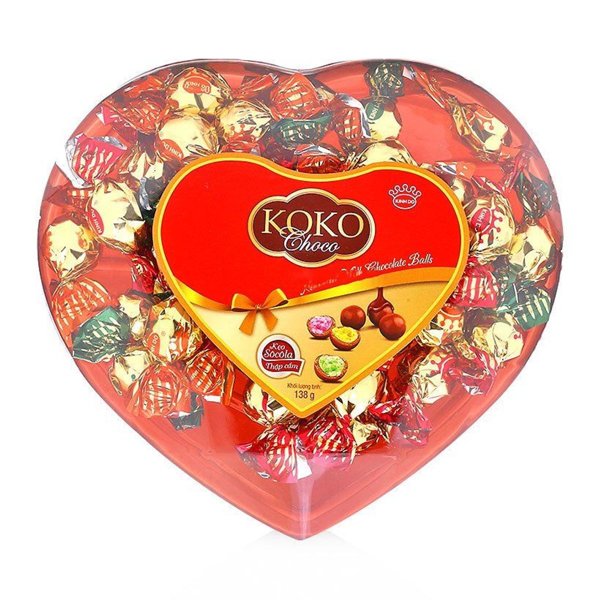 Kẹo Kinh Đô Choco hộp hình Tim lớn 138g - 20 hộp/thùng giá sỉ, giá bán buôn - Thị Trường Sỉ