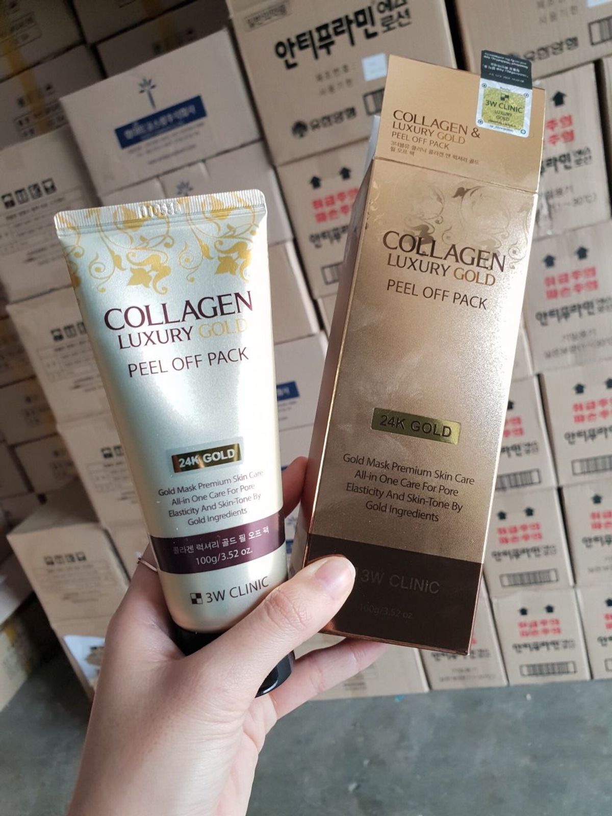 Mặt Nạ Vàng Collagen Luxury 24k Gold Peel Off Pack 3W Clinic giá sỉ ...