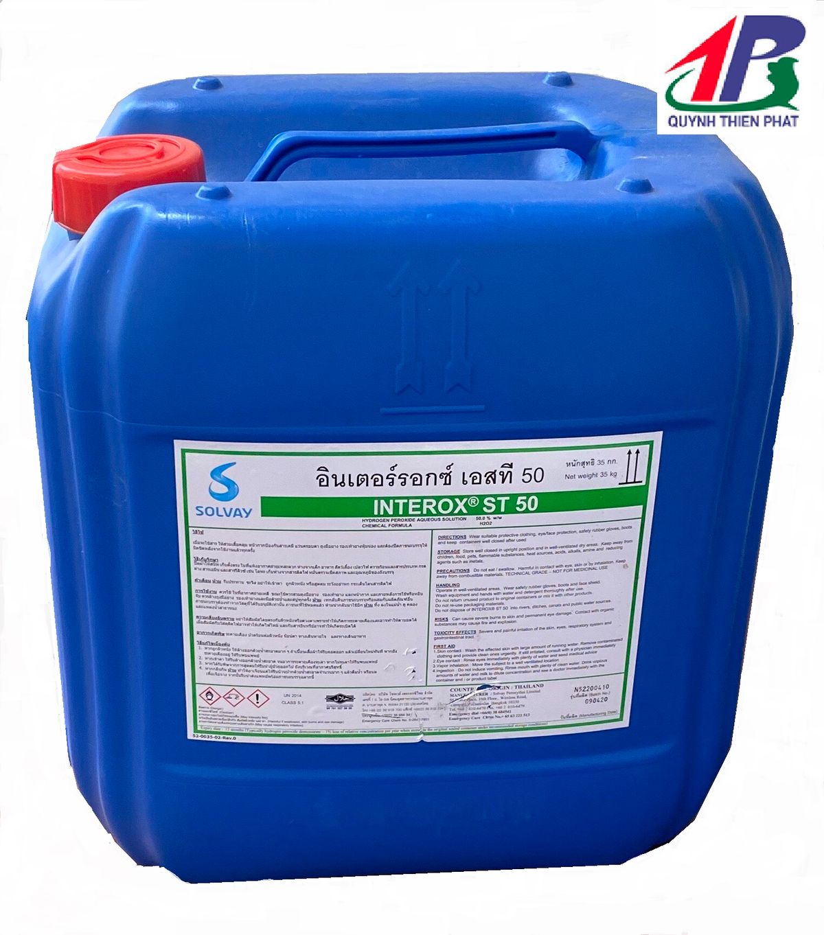 Nơi bán oxy già 50%, H2O2, hydrogen peroxide của Solvay, Thái Lan giá ...