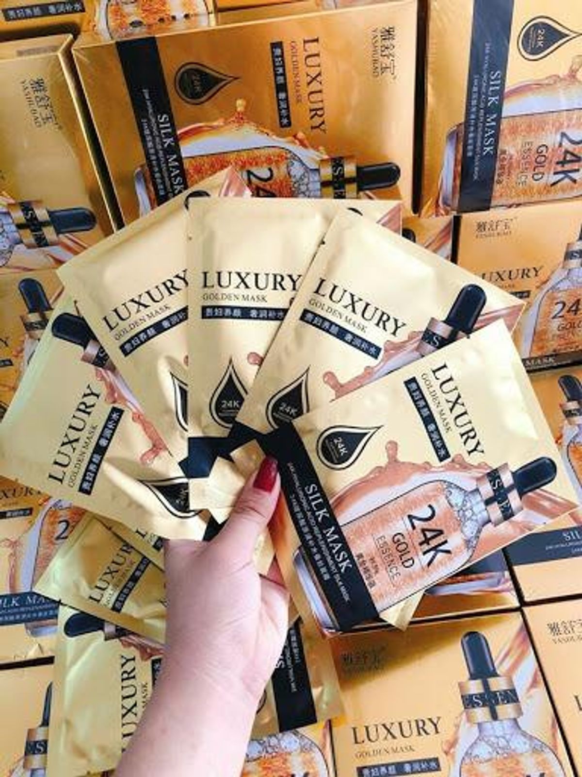 Mặt nạ vàng 24k Luxury hộp 10 miếng giá sỉ, giá bán buôn - Thị Trường Sỉ