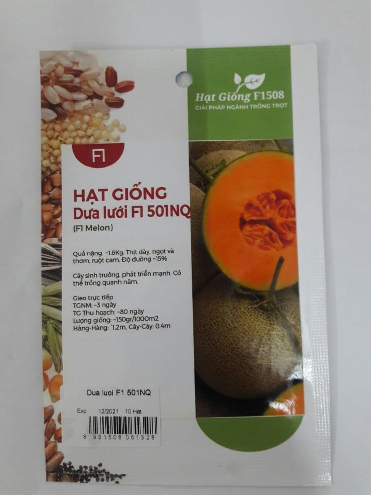 Hạt giống dưa lưới ruột cam F1508 giá sỉ, giá bán buôn - Thị Trường Sỉ