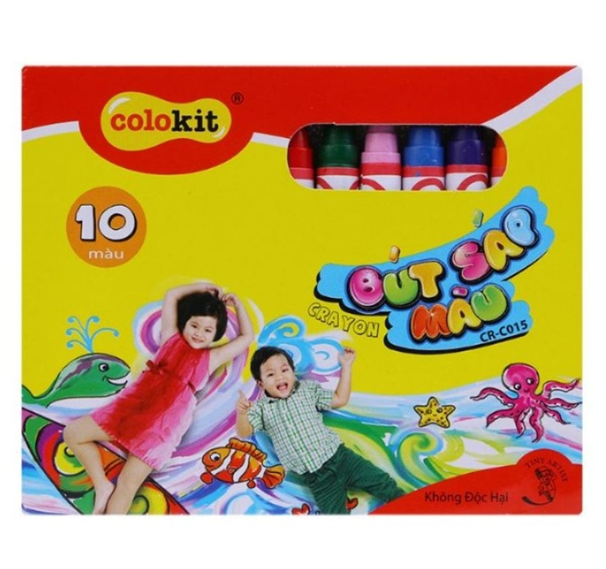 Bút Sáp màu Colokit CR-C015-10 màu giá sỉ, giá bán buôn - Thị Trường Sỉ