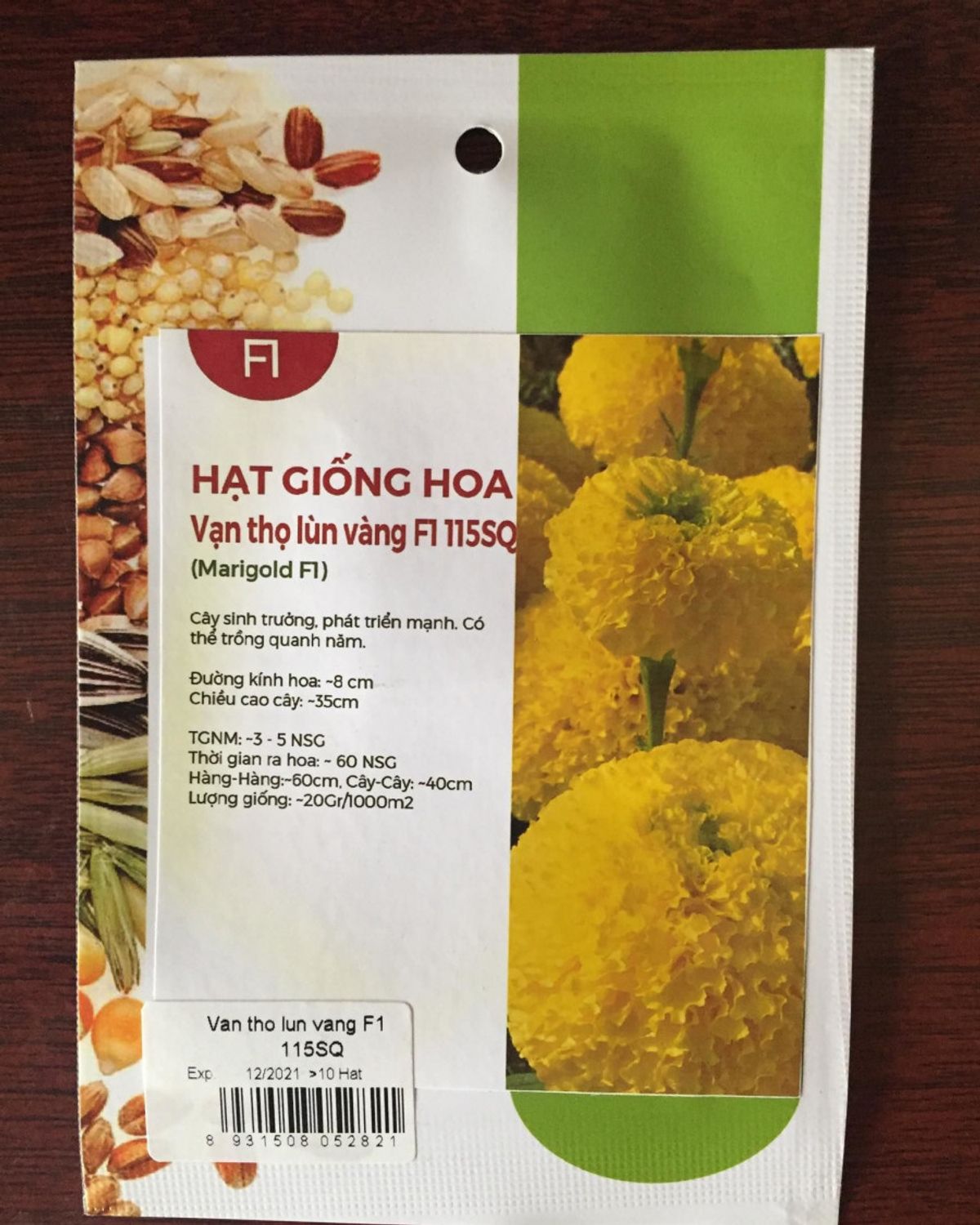 Hạt giống hoa vạn thọ lùn vàng F1508 giá sỉ, giá bán buôn - Thị Trường Sỉ