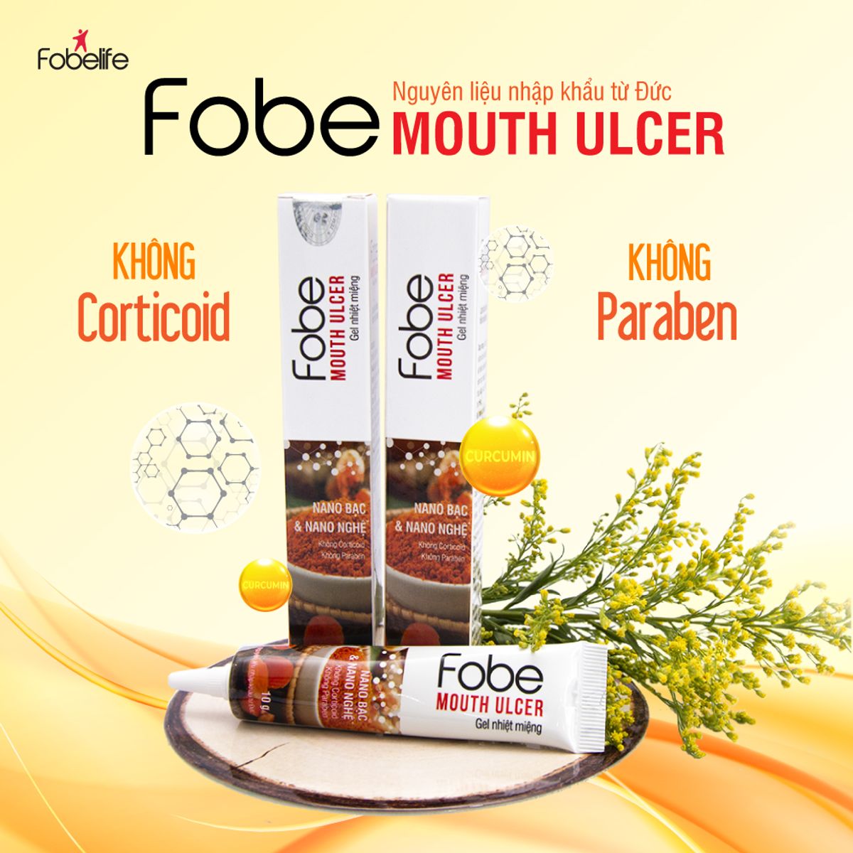 Gel bôi nhiệt miệng từ thiên nhiên-Fobe Mouth Ulcer- Tuýp 10gr giá sỉ ...