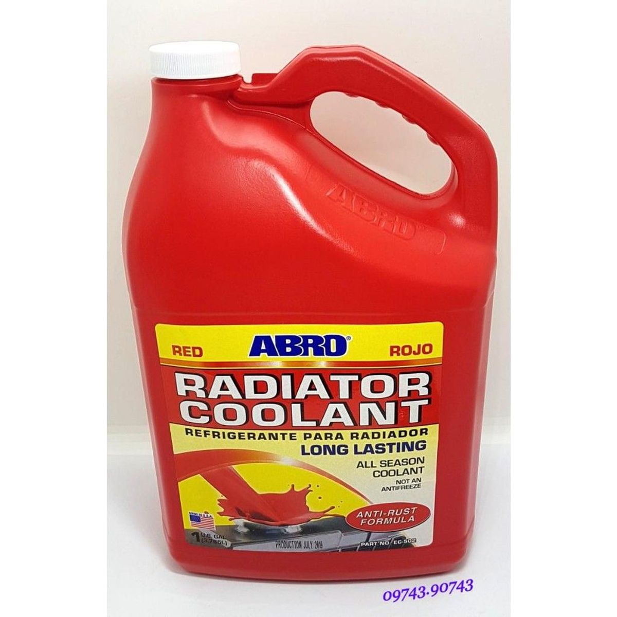 Nước Làm Mát Động Cơ Ô Tô ABRO RADIATOR COOLANT Đỏ 3.78 lít giá sỉ, giá ...