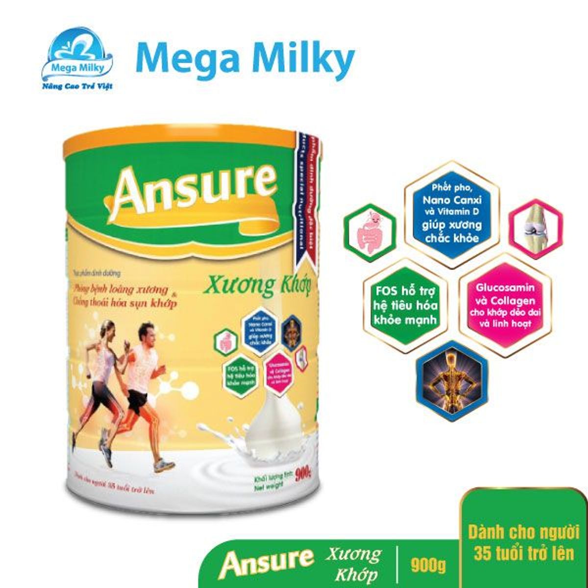 Sữa bột Ansure - Xương khớp 900gr - Mega Milky giá sỉ, giá bán buôn ...