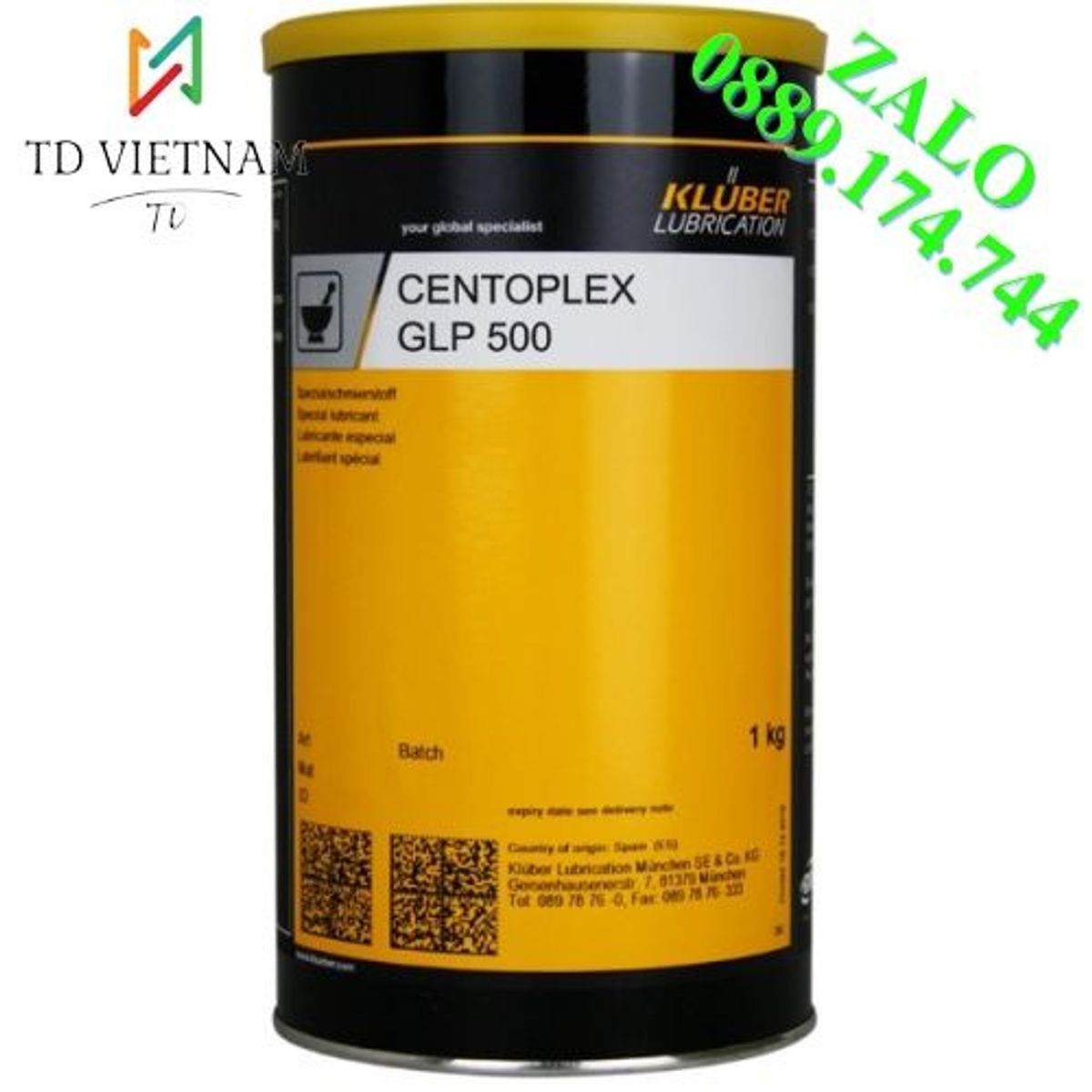 Mỡ Kluber Centoplex GLP 500 (1kg) giá sỉ, giá bán buôn - Thị Trường Sỉ