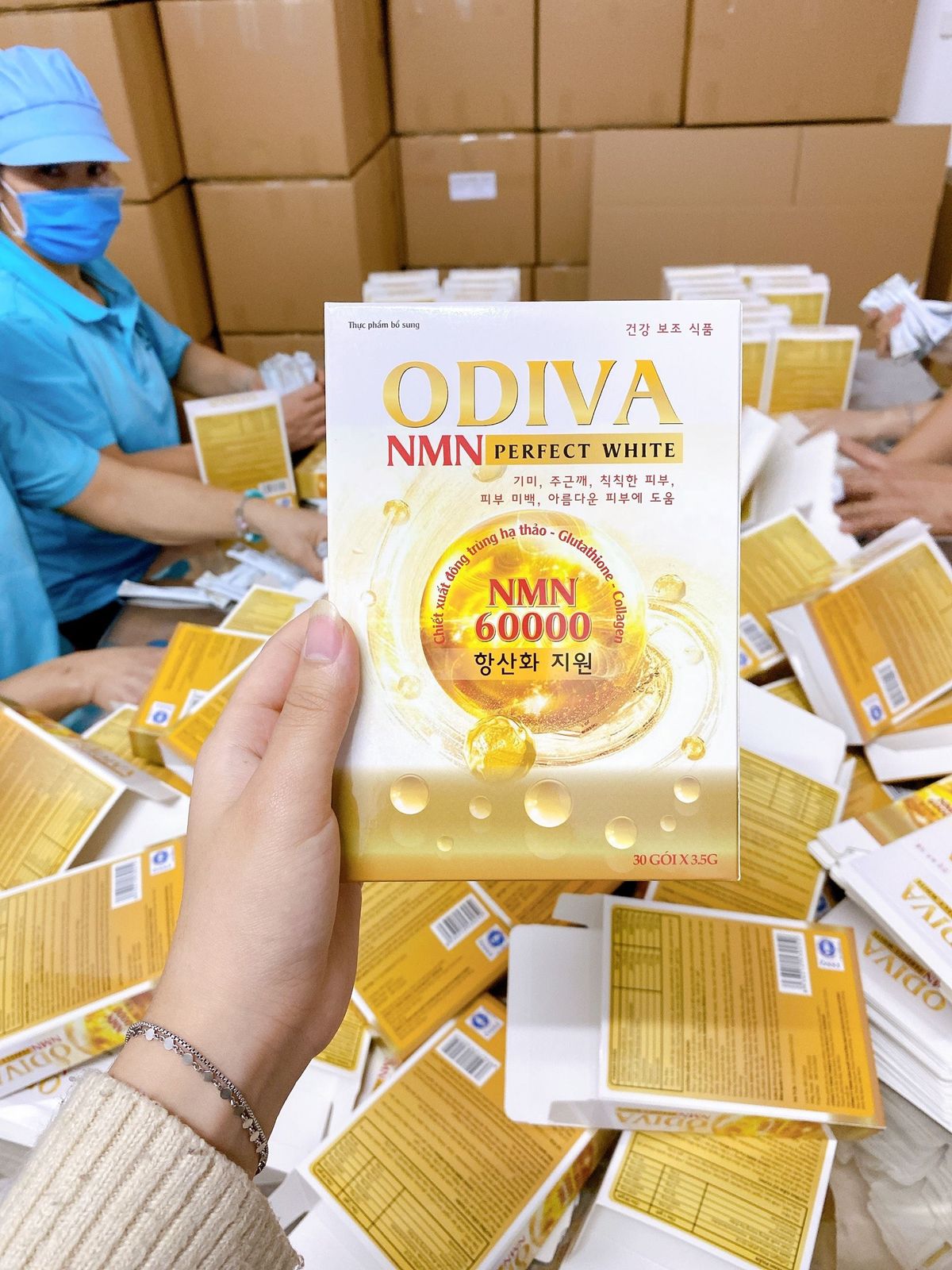 Bột uống trắng da mờ nám ODIVA giảm tàn nhang trẻ hóa da chống lão hóa ...