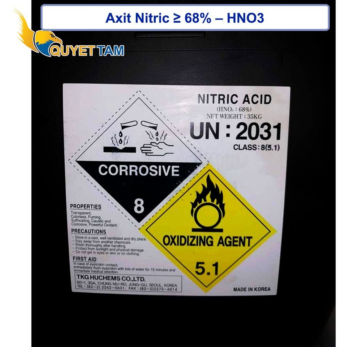 Axit Nitric ≥ 68% – HNO3 (dạng Can, Hàn Quốc) giá sỉ, giá bán buôn ...