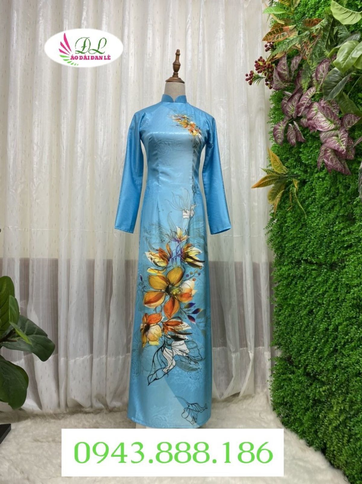 Xưởng sỉ - Áo dài Đan Lê vân gỗ hoa hồng 007 giá sỉ, giá bán buôn - Thị ...