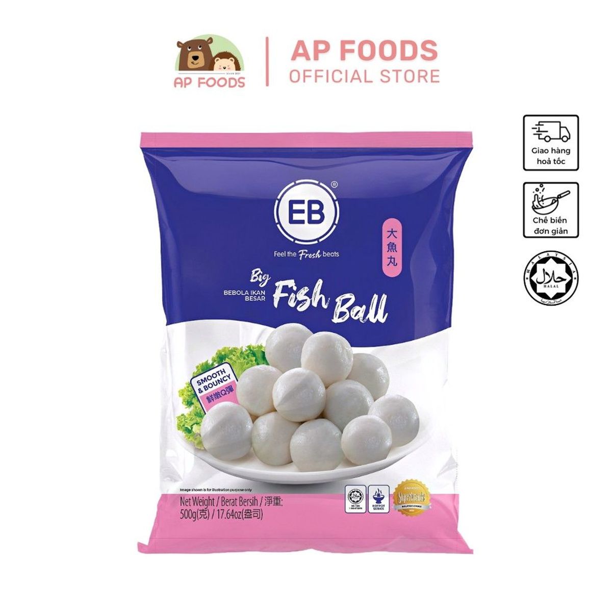 Cá Viên EB Malaysia 500g - Small Fish Ball EB 500g - Viên Thả Lẩu Malaysia giá sỉ, giá bán buôn ...