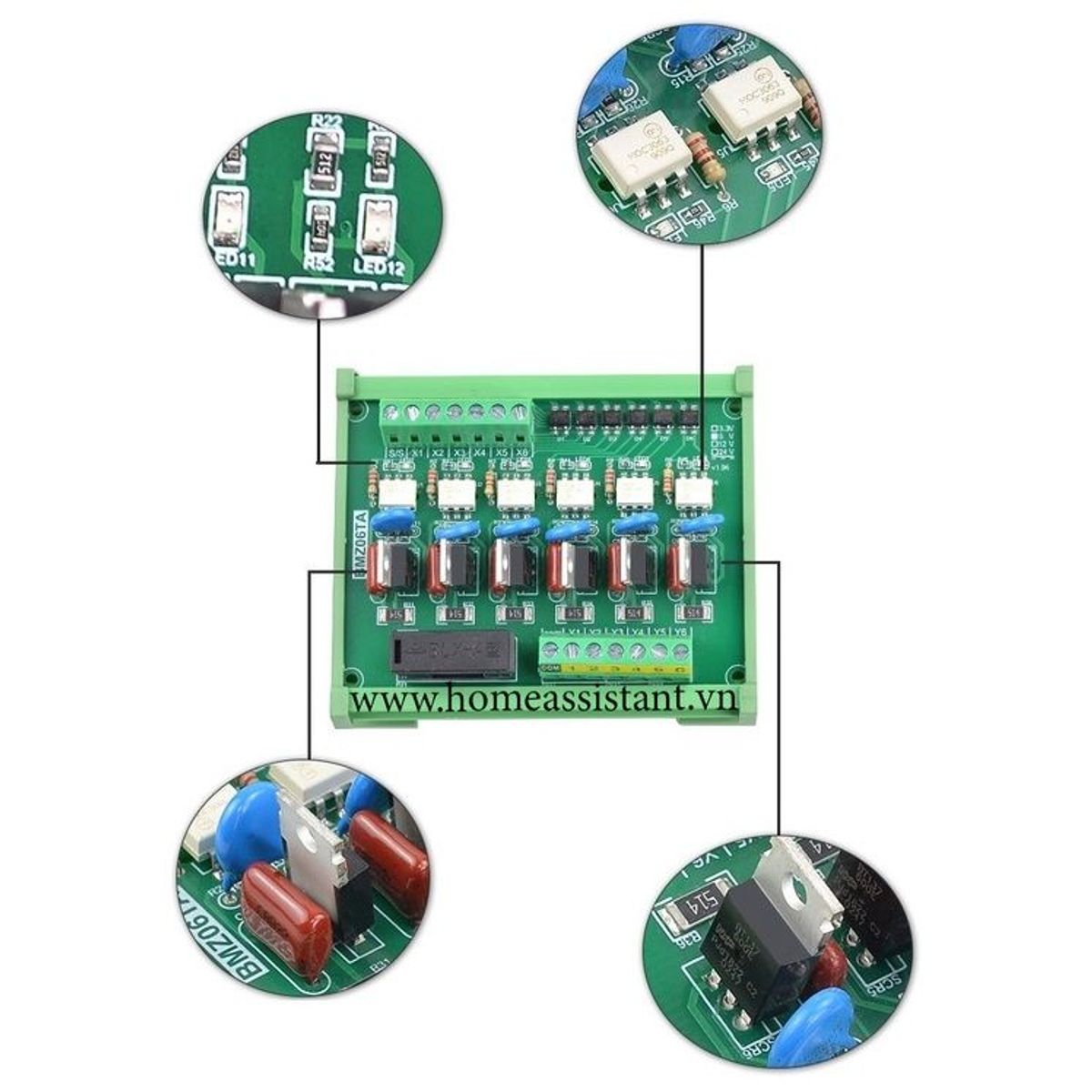 Module Relay Bán Dẫn Rơ Le Rắn SSR 8A 220V Cho PLC Arduino ESP BMZ-04AC ...