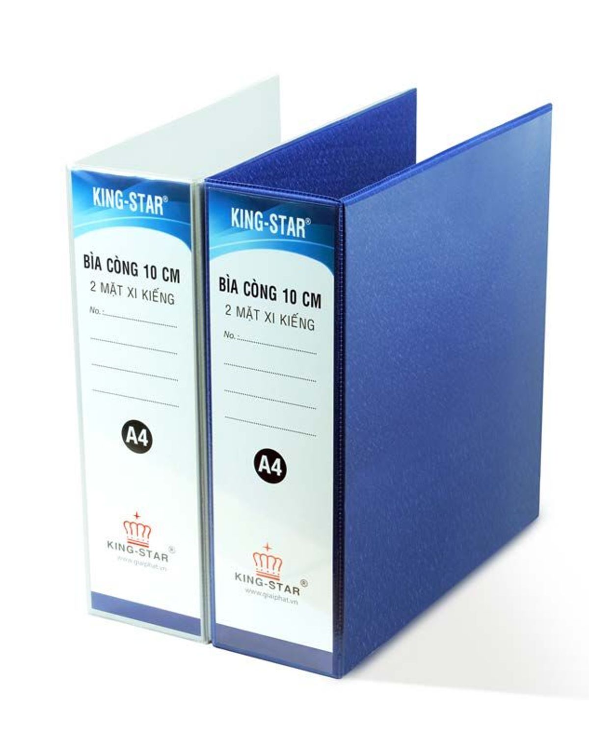 Bìa 2 còng D 10cm xi kiếng A4 Kingstar giá sỉ, giá bán buôn - Thị Trường Sỉ