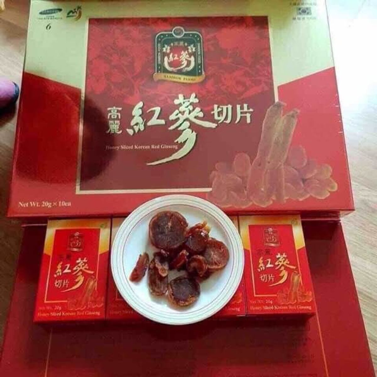 Hồng sâm Hàn Quốc thái lát tẩm mật ong chính hãng Sambok sâm Hàn Quốc 6 ...