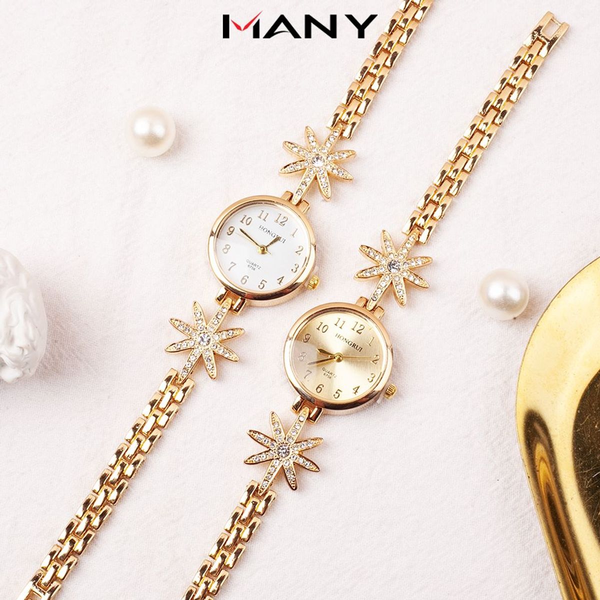 Đồng hồ lắc tay nữ Hongrui 6756 mặt tròn - Đồng hồ dây lắc hình ngôi ...