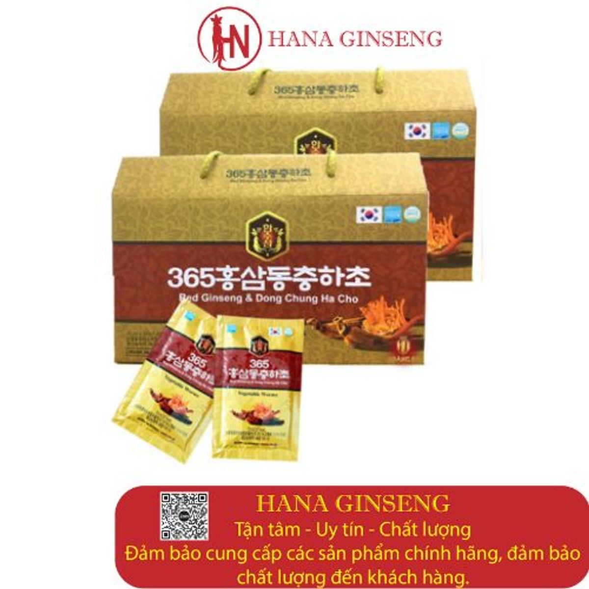 Nước hồng sâm đông trùng hạ thảo Hansusam Hàn Quốc hộp 20 gói - thùng 5 ...