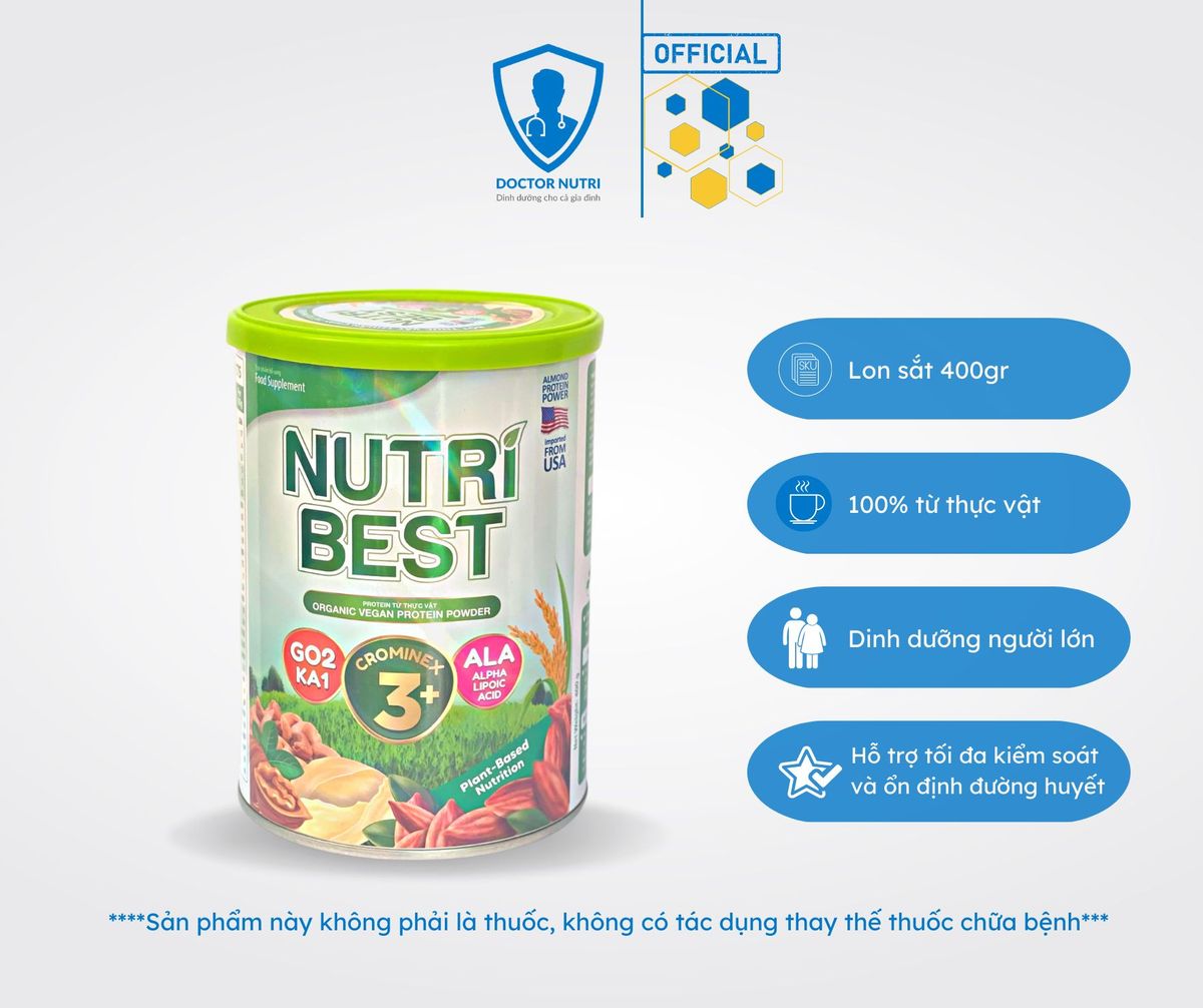 Sữa NUTRI BEST 100% TỪ THỰC VẬT hỗ trợ tối đa ổn và kiểm soát đường ...