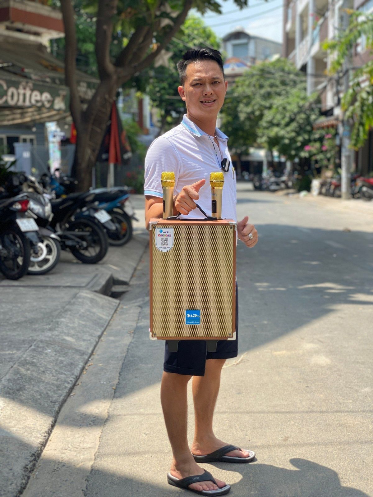 Loa kéo AZPro AZ9 Bass 2 Tấc – Chống Hú cực tốt, Đầy Đủ Cổng Kết Nối ...