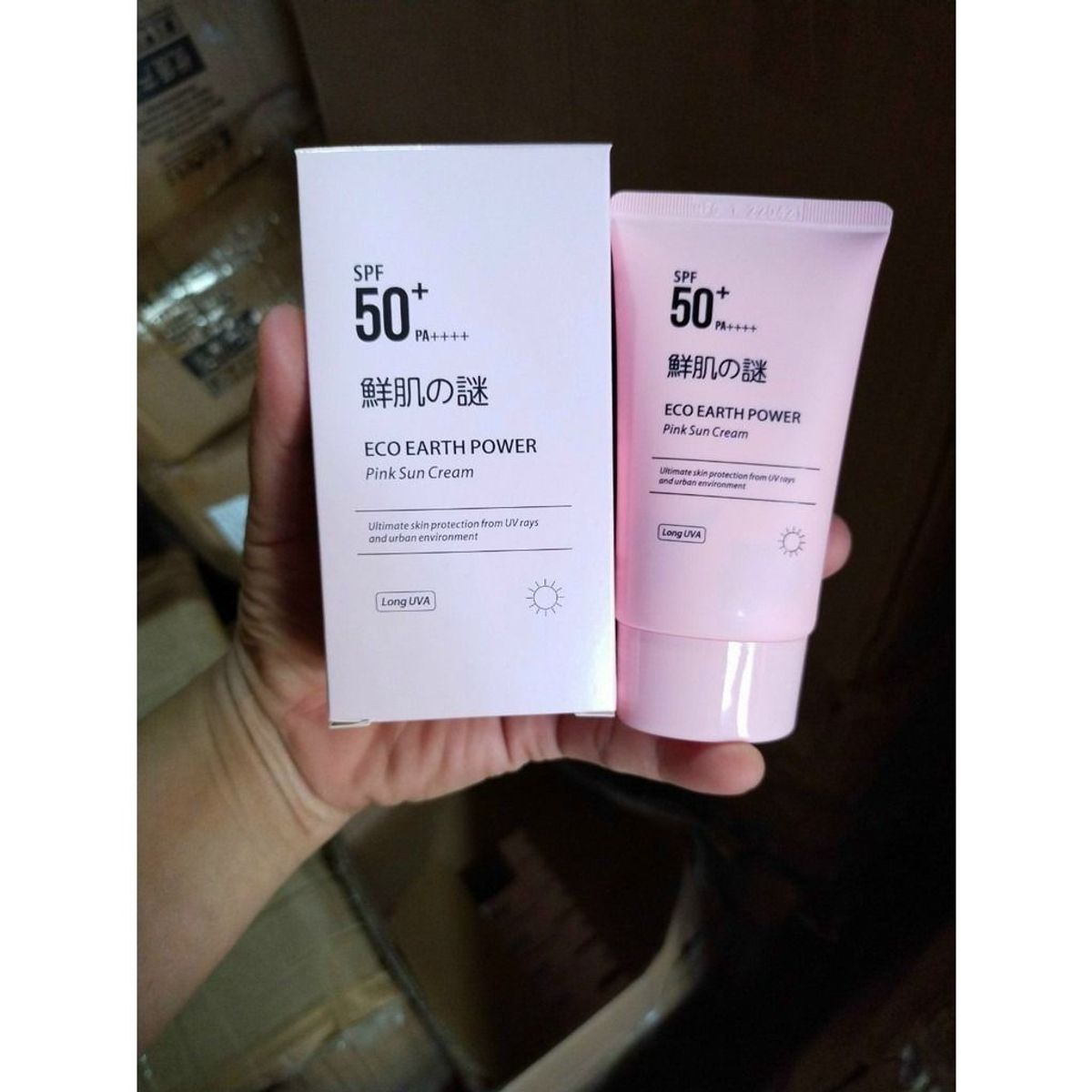 Kem Chống Nắng Nhau Thai Eco Earth Power Pink Sun Cream SPF 50+ PA ...