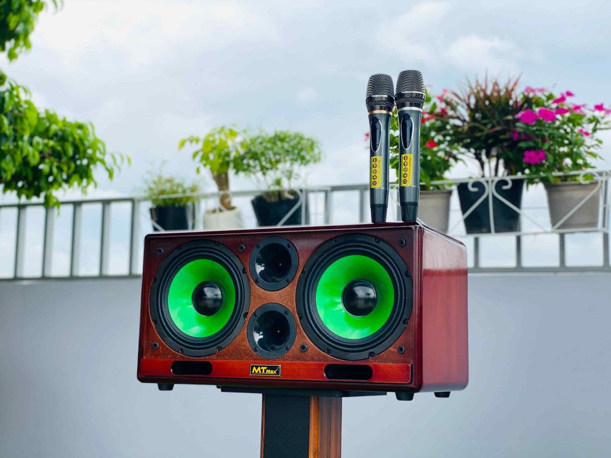 Loa Di Động Thùng Gỗ Sang Trọng Cao Cấp MTMAX DK06, Trang Bị 2 Bass 20 ...