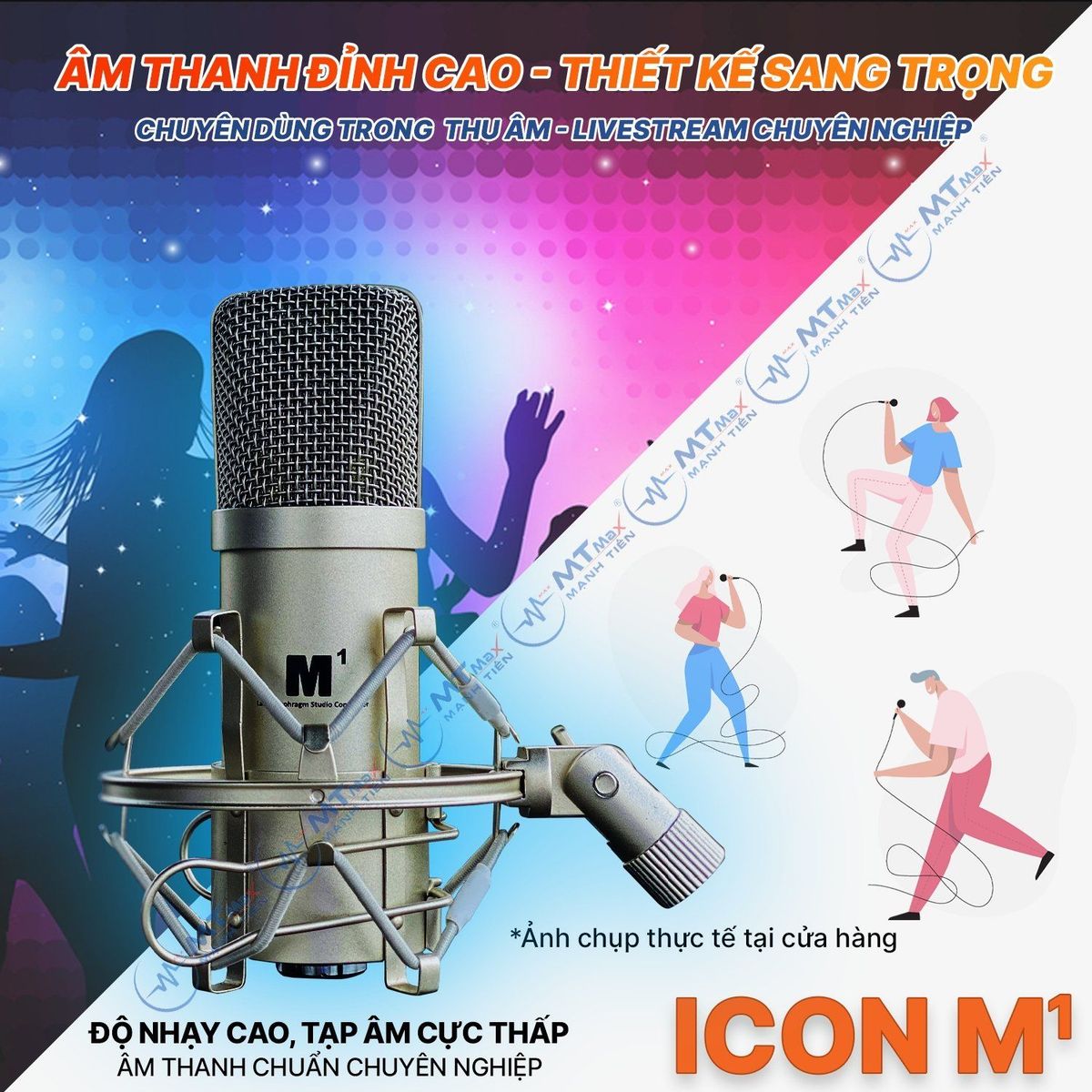Micro Thu Âm 48V Chính Hãng ICON M1 - Micro LiveStream , Thu Âm Cao Cấp ...