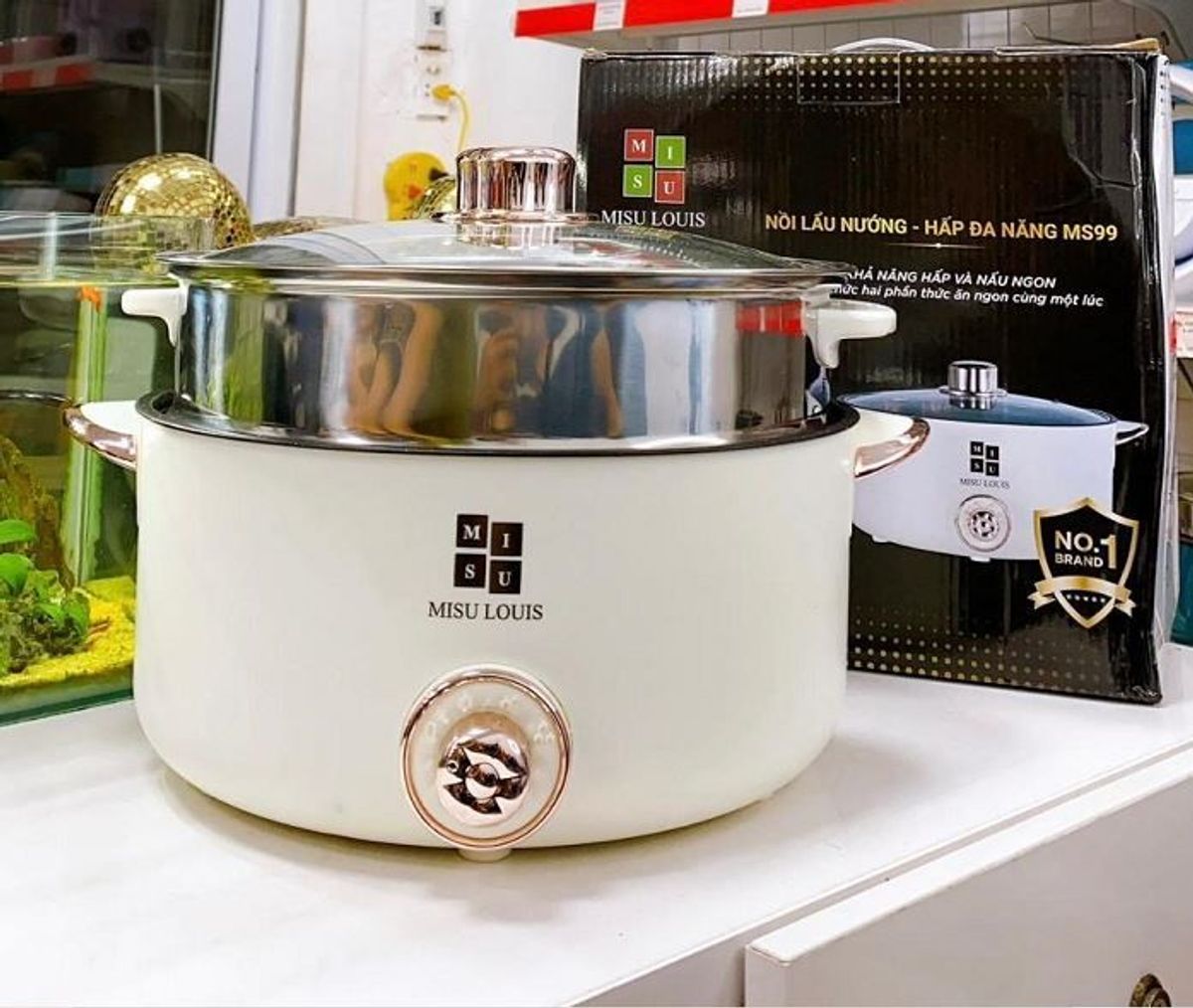 NỒI LẨU ĐIỆN 4L MISU LOUIS ĐA NĂNG KÈM XỬNG HẤP giá sỉ, giá bán buôn ...