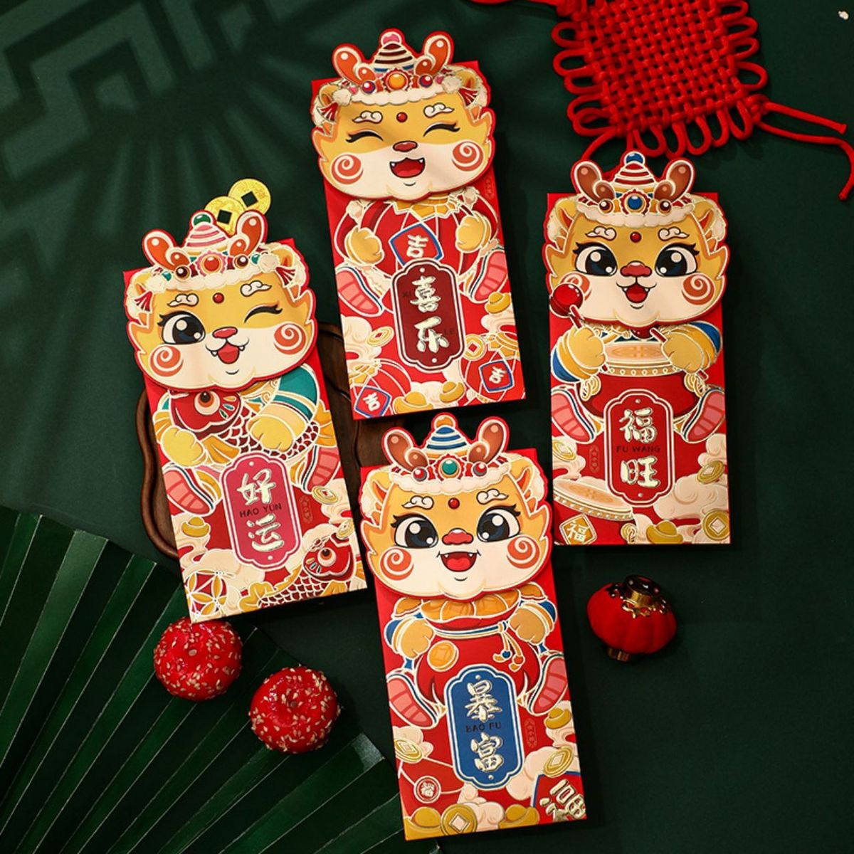 BAO LÌ XÌ TẾT 2024, Bao Lì Xì 3 chiều Giáp Thìn Đội Lân Siêu Tươi ( set ...