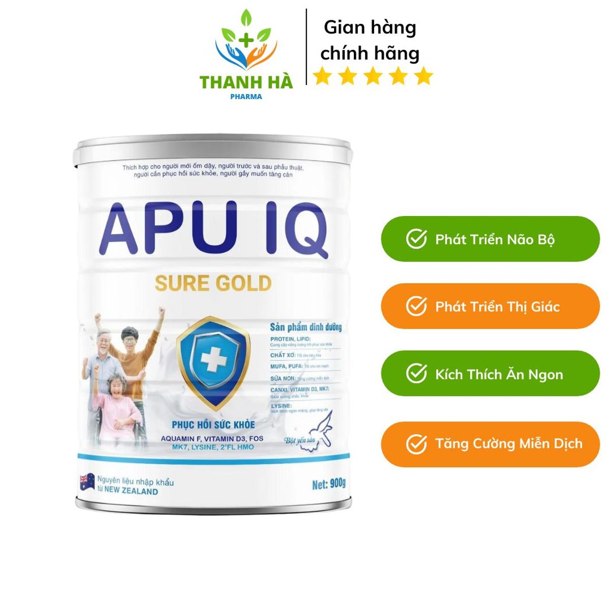 SỮA BỘT APU IQ SURE GOLD DÀNH CHO NGƯỜI MỚI ỐM DẬY, NGƯỜI GẦY 900G ...