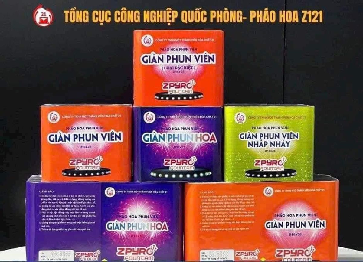 Pháo hoa giàn phun viên đặc biệt 25 của nhà máy Z21 bộ quốc phòng giá ...