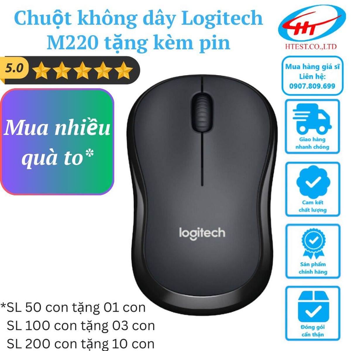 Chuột không dây Logitech M220 tặng kèm pin giá sỉ, giá bán buôn - Thị ...