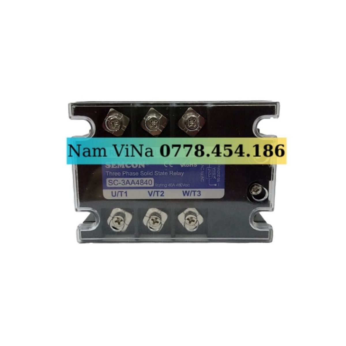 Rơ-le bán dẫn, SSR 3 Pha AC to AC input: 90-250Vac dòng 40A, 60A, 80A ...