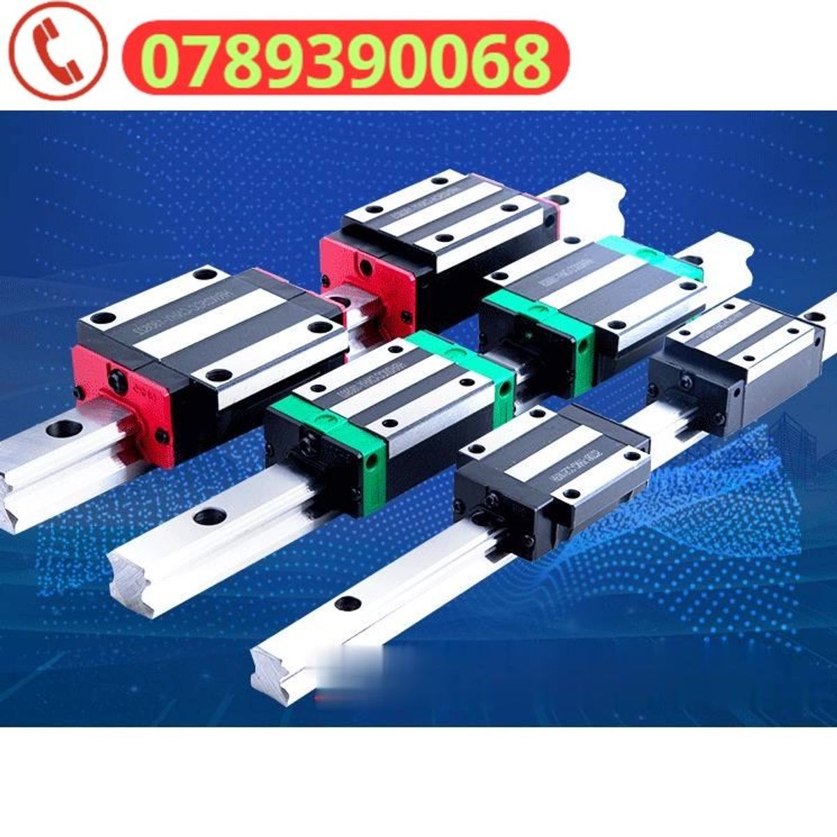 Ray trượt vuông(Rail) ,con trượt (Block) 25 các loại HIWIN, THK. Bao êm ...