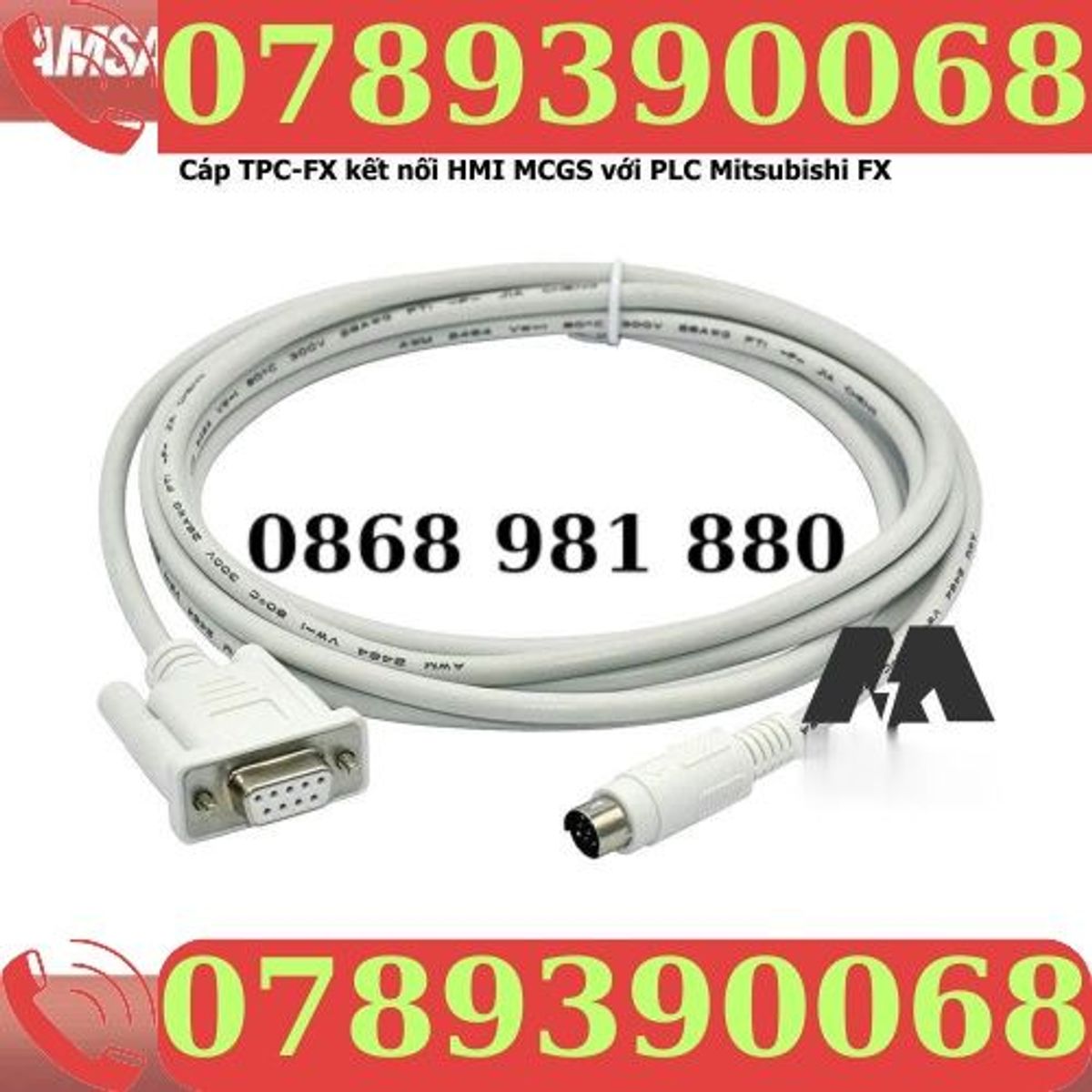 Cáp kết nối màn hình HMI MCGS TPC với PLC Mitsubishi FX dài 3M TPC-FX giá sỉ, giá bán buôn - Thị ...