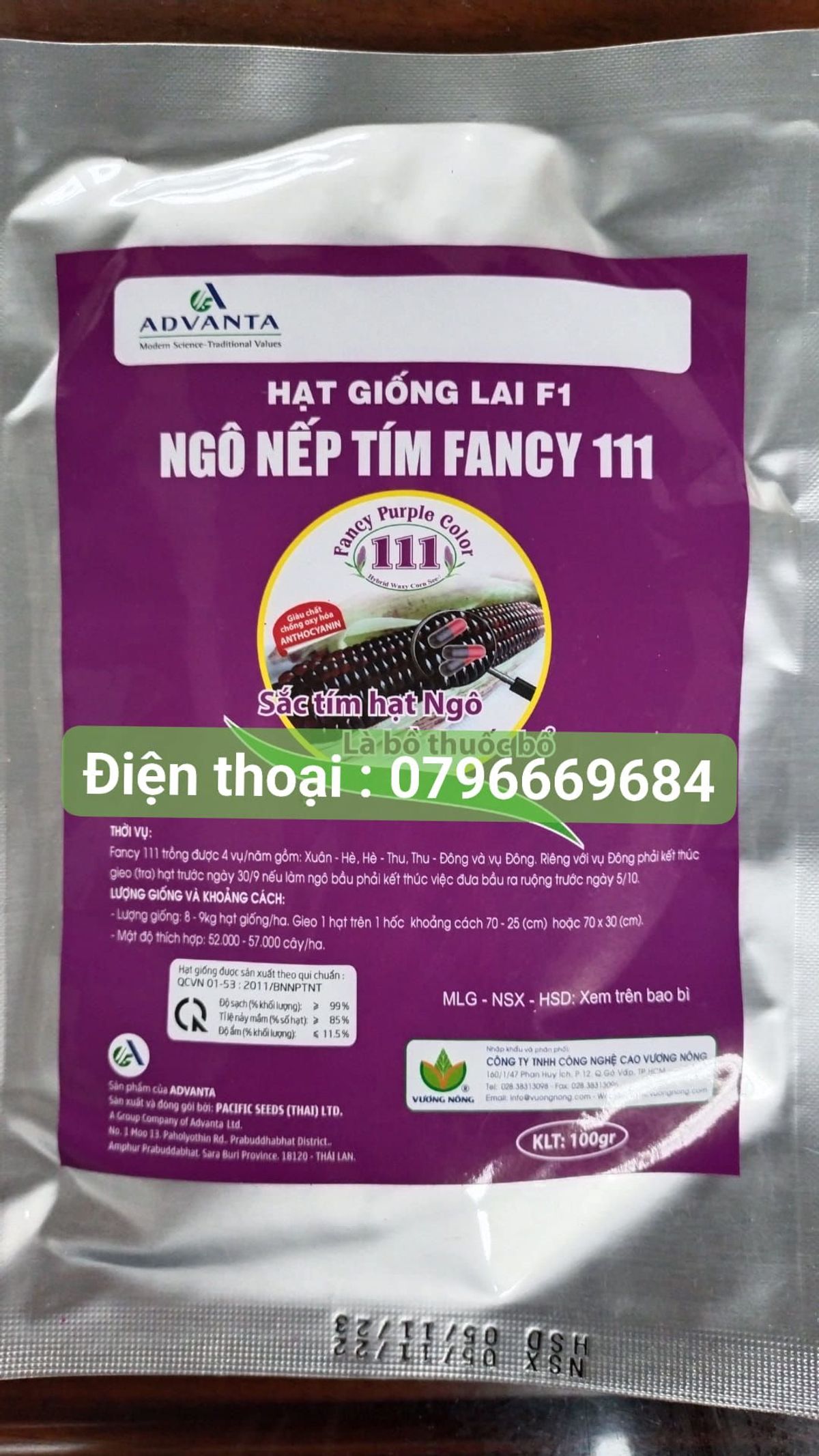 Hạt giống ngô nếp tím fancy 111 giá sỉ, giá bán buôn - Thị Trường Sỉ