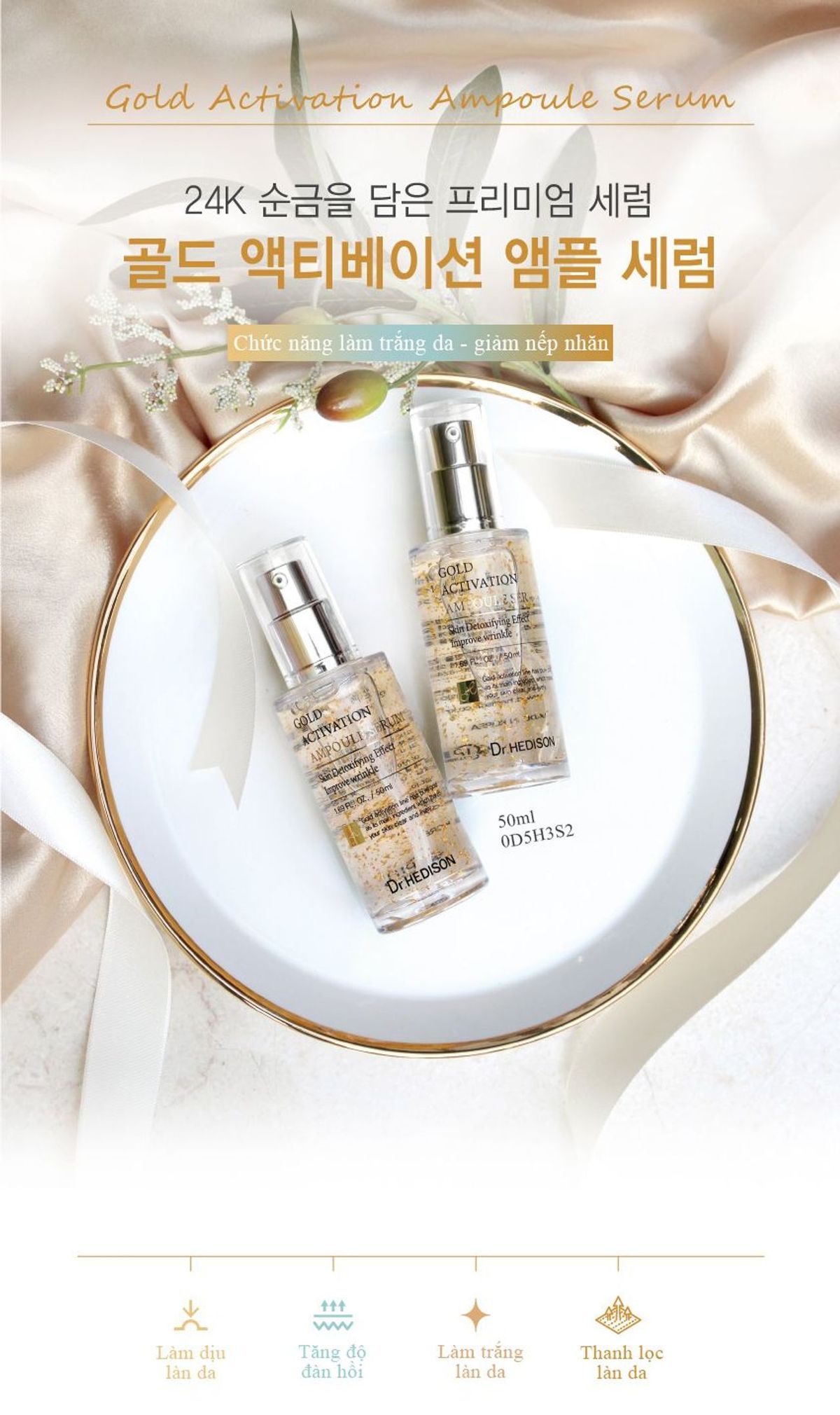 Dr Hedison Gold activation ampoule serum – Huyết thanh tinh chất vàng ...