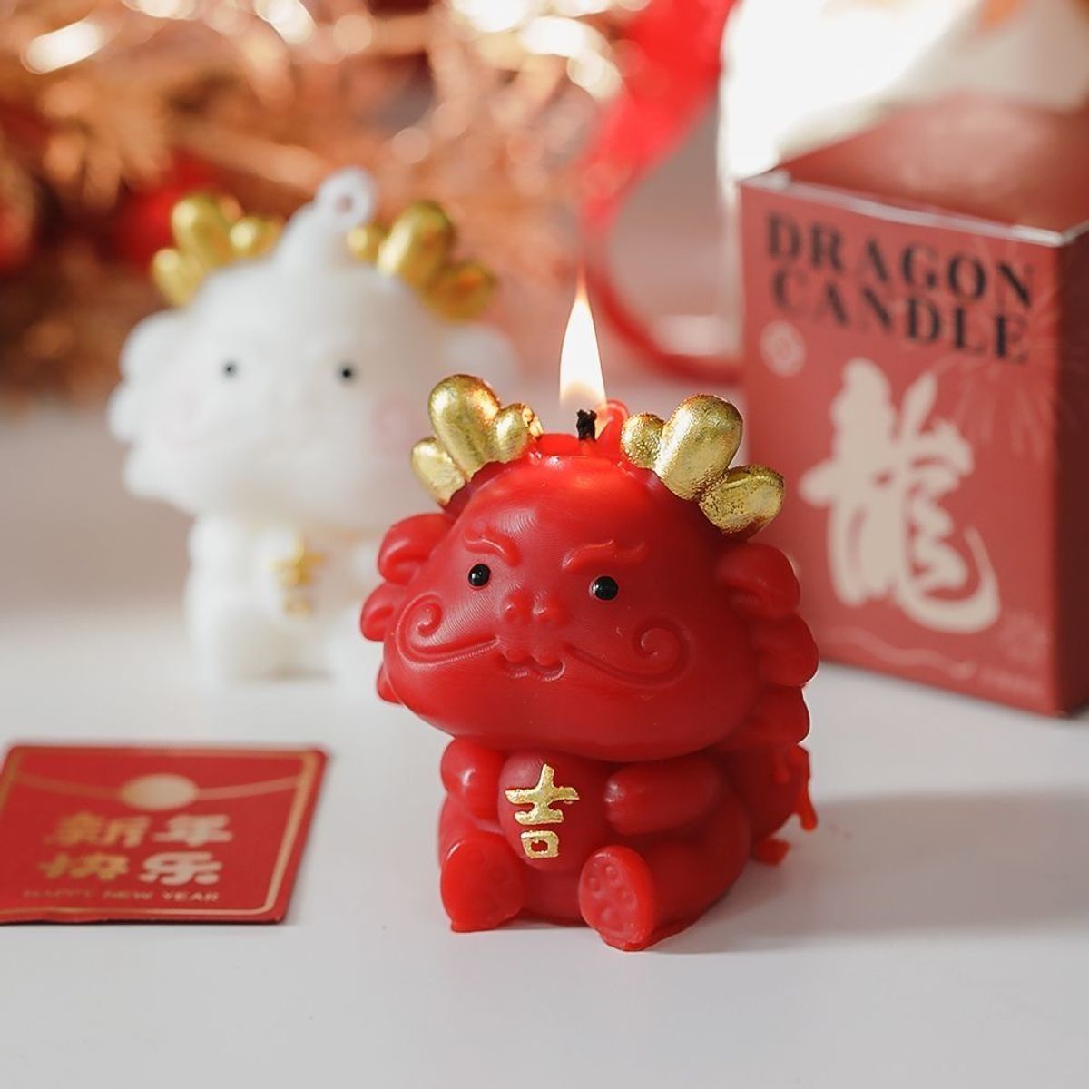 [Kèm Hộp] Nến Thơm Tạo Hình Con Rồng Liam Home Phát Tài - Phát Lộc Tết ...