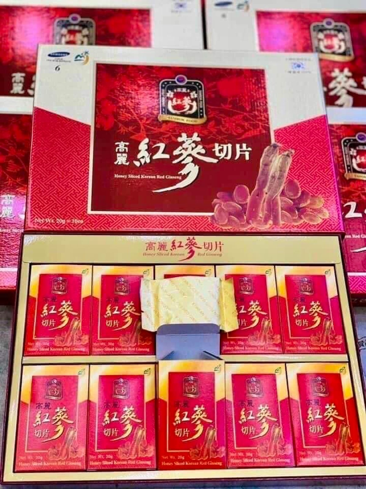Sâm Lát Tẩm Mật Ong SAMBOK FOOD hộp 10 gói x 20g (thùng 30 hộp) giá sỉ ...
