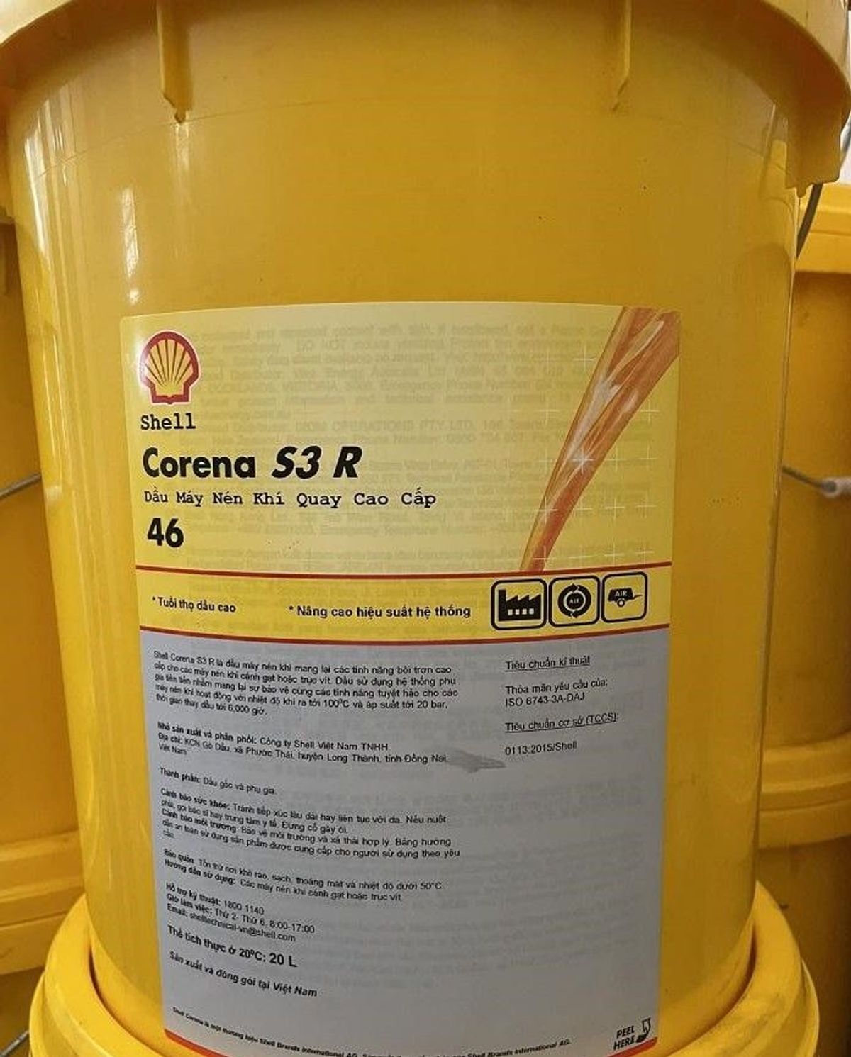 SHELL CORENA S3 R 46 (Corena S 46) Dầu cho máy nén khí trục vít giá tốt ...