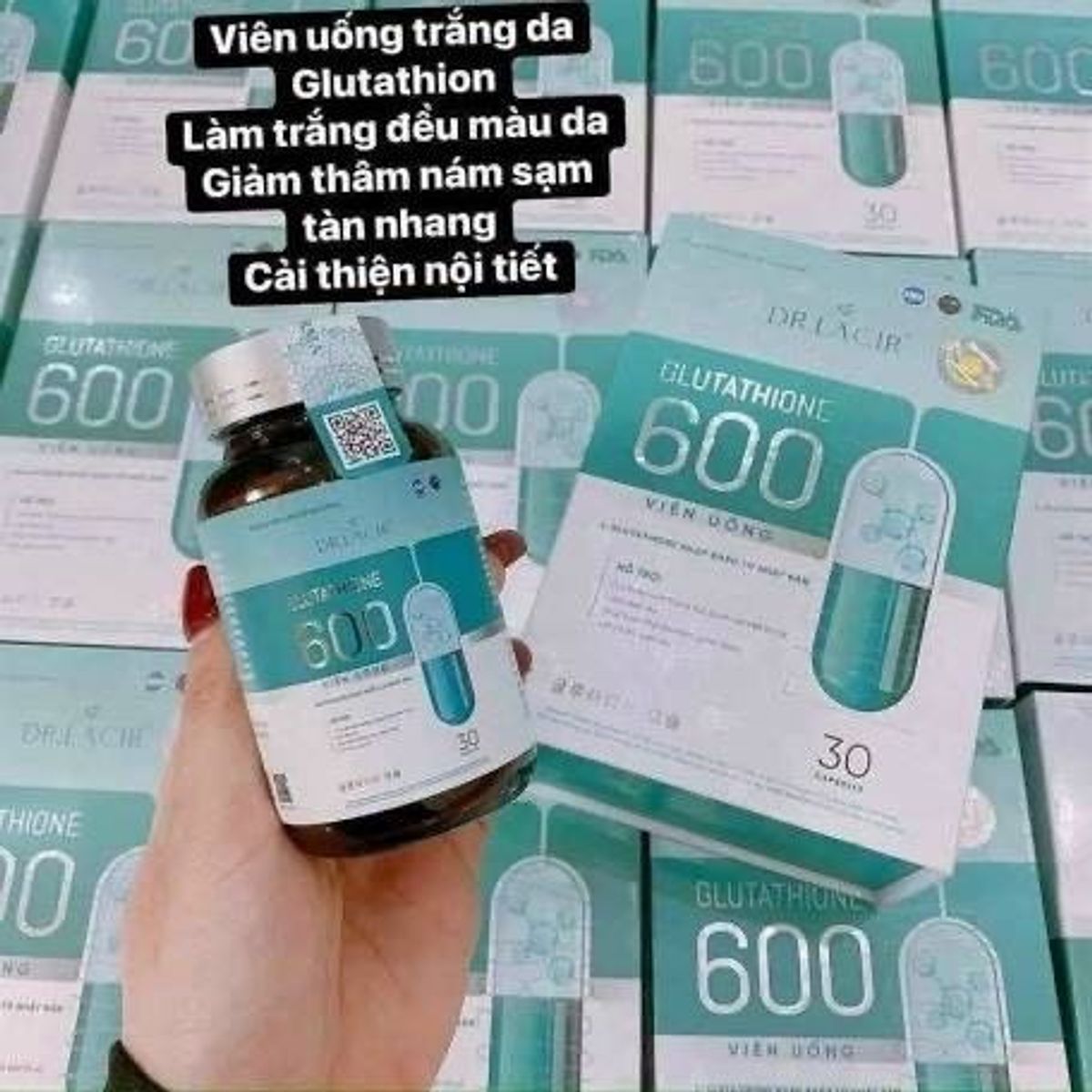 VIÊN UỐNG GLUTATHIONE 600 TRẮNG DA, TRỊ NÁM DR LACIR - DR LACIR giá sỉ, giá bán buôn - Thị Trường Sỉ