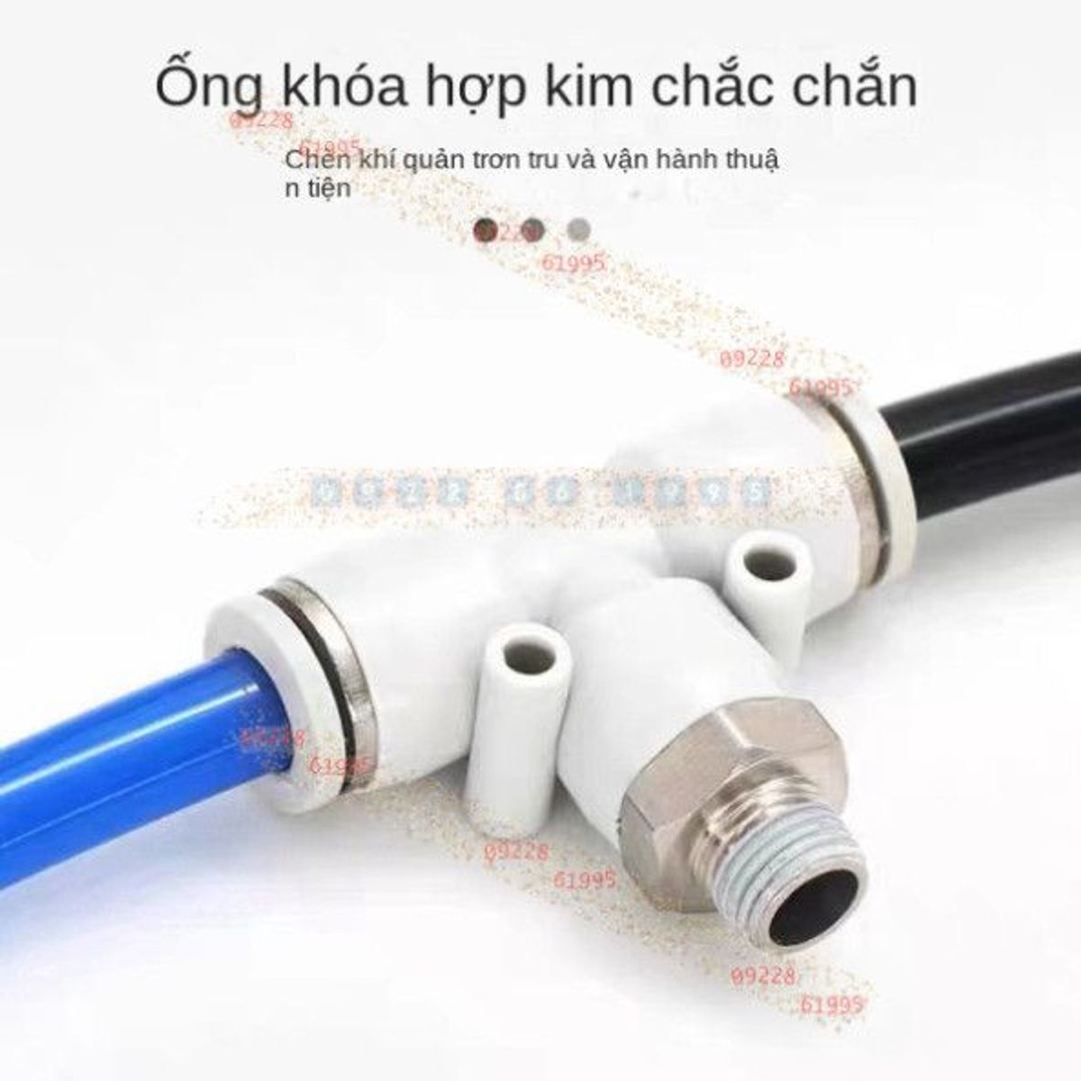 Ống Khí Nén Màu Trắng Bên Ngoài Nhanh Chóng Loại T Khớp Nối Ba Chiều Dương PB4/6/8/10/12-M5/01/2 ...