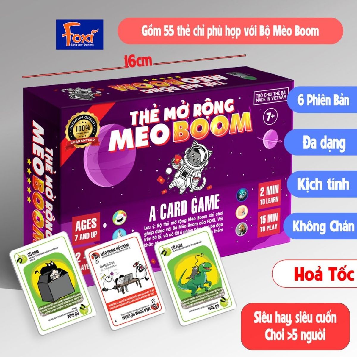 Board game-Thẻ mở rộng Mèo Boom-Mèo Nổ-Exploding kittens-Foxi-trò chơi ...