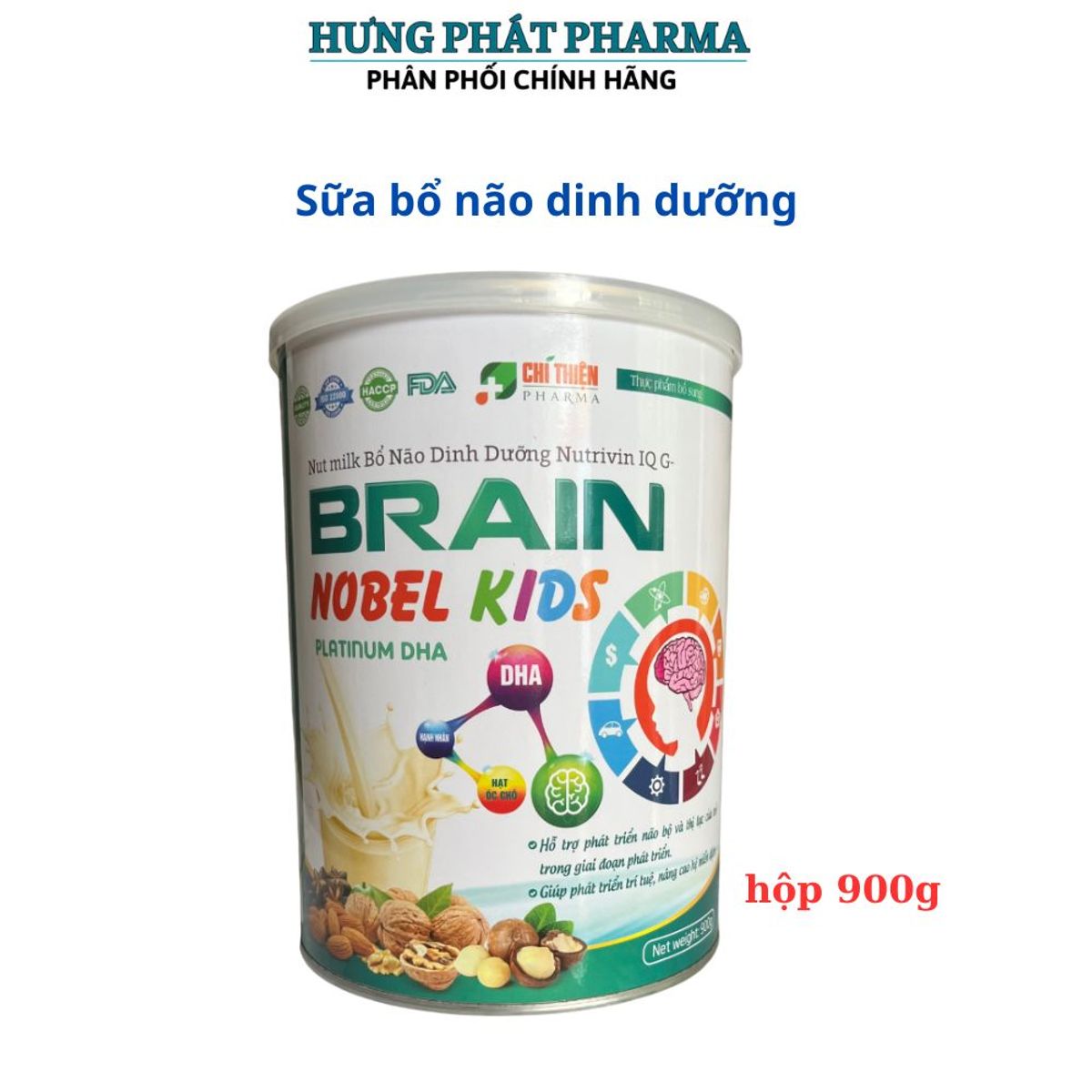 Sữa bổ não NUTRIVIN IQ G- BRAIN NOBEL KIDS DHA tăng cường trí nhớ( hộp ...
