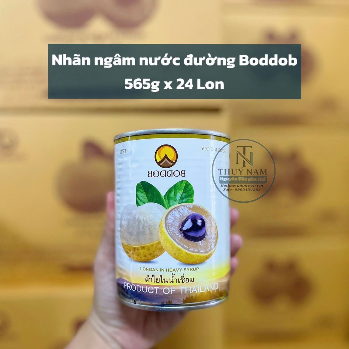 Nhãn Ngâm Thái Lan BODDOB 565g x 24 Lon (Thùng) giá sỉ, giá bán buôn ...