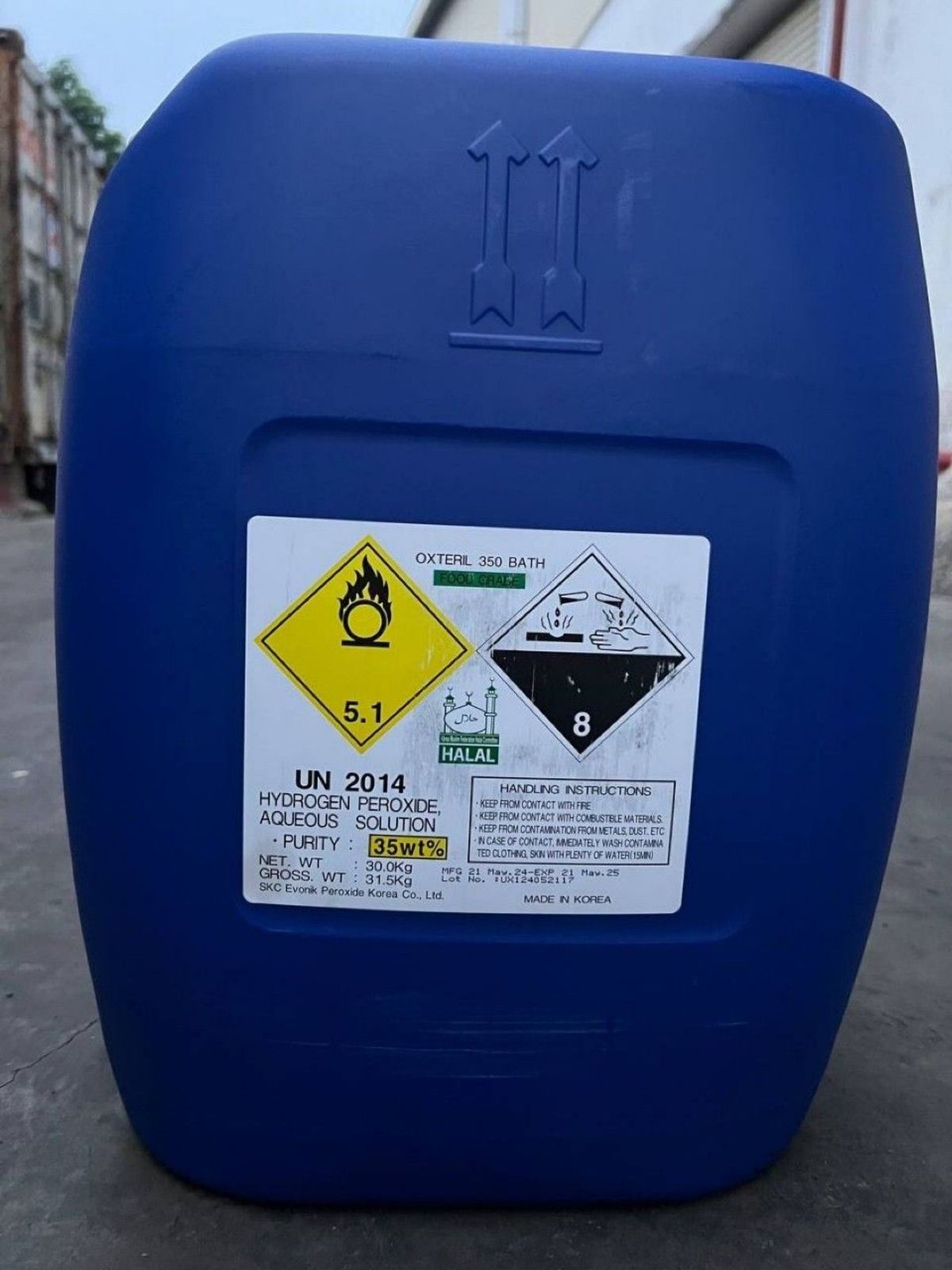 Oxy Già thực phẩm - Hydrogen peroxide Food Grade – H2O2 35% Hàn Quốc ...