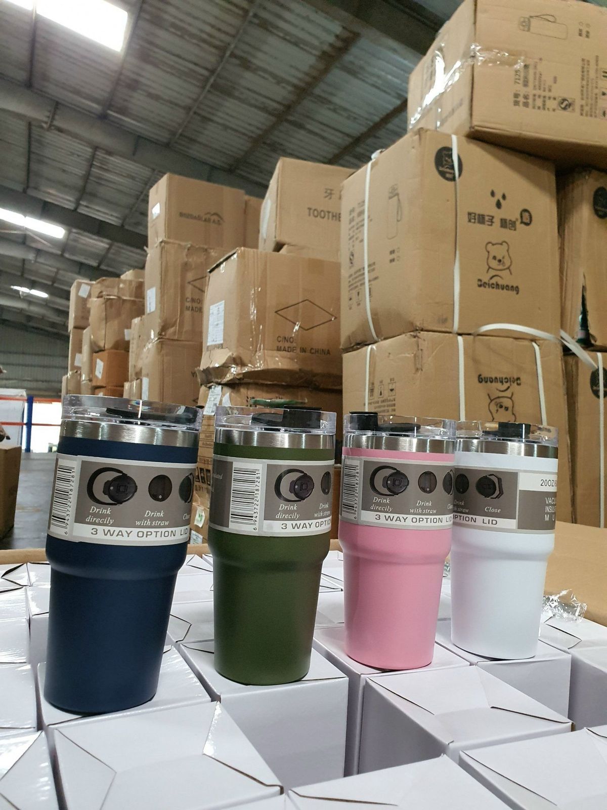 Ly giữ nhiệt 900ml chính hãng - 3 Way option LID- tặng kèm ống hút, ly ...