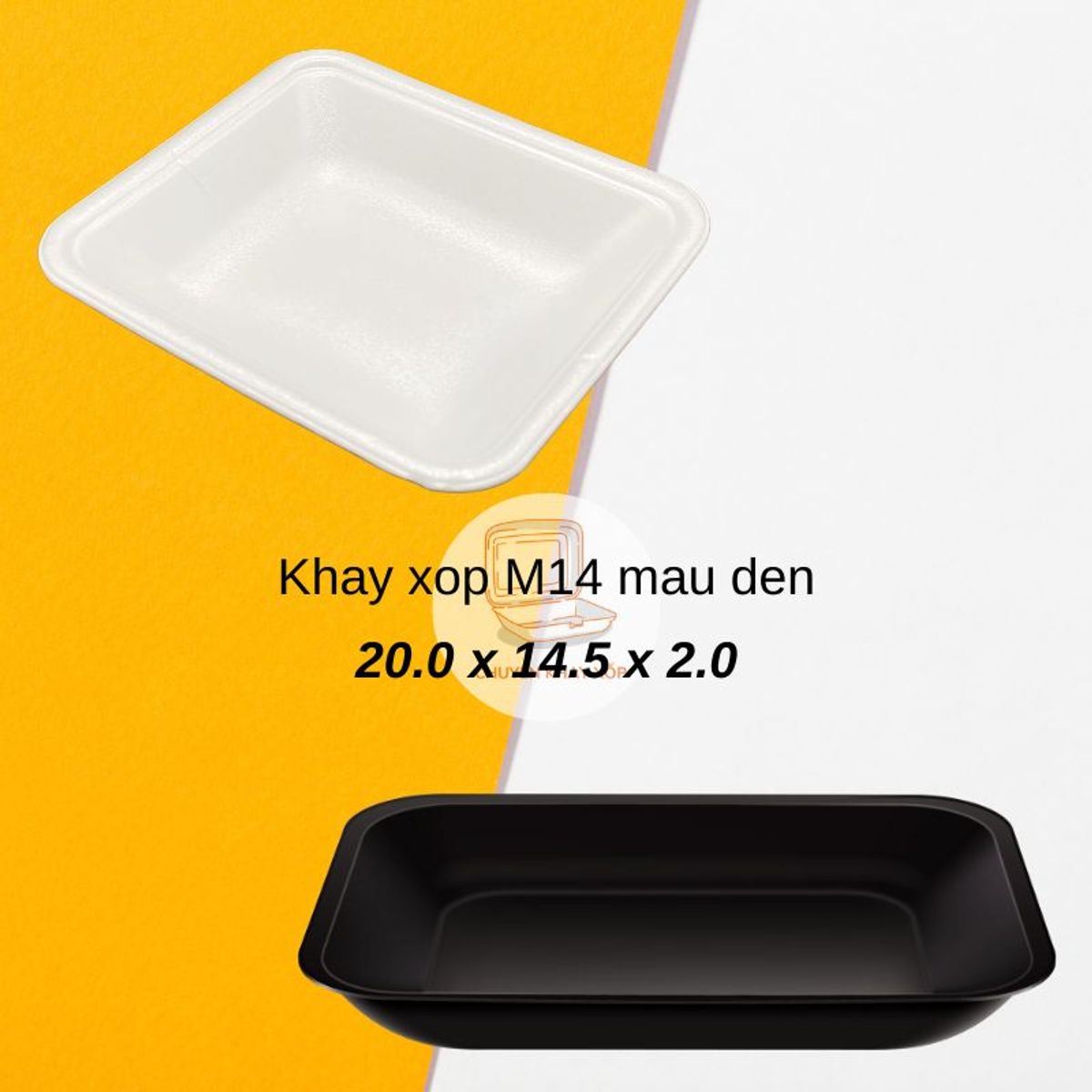 SỈ KHAY XỐP (M14) ĐEN, Khay đựng thực phẩm, nóng, cấp đông, giá rẻ, bán sỉ giá tốt. giá sỉ, giá ...