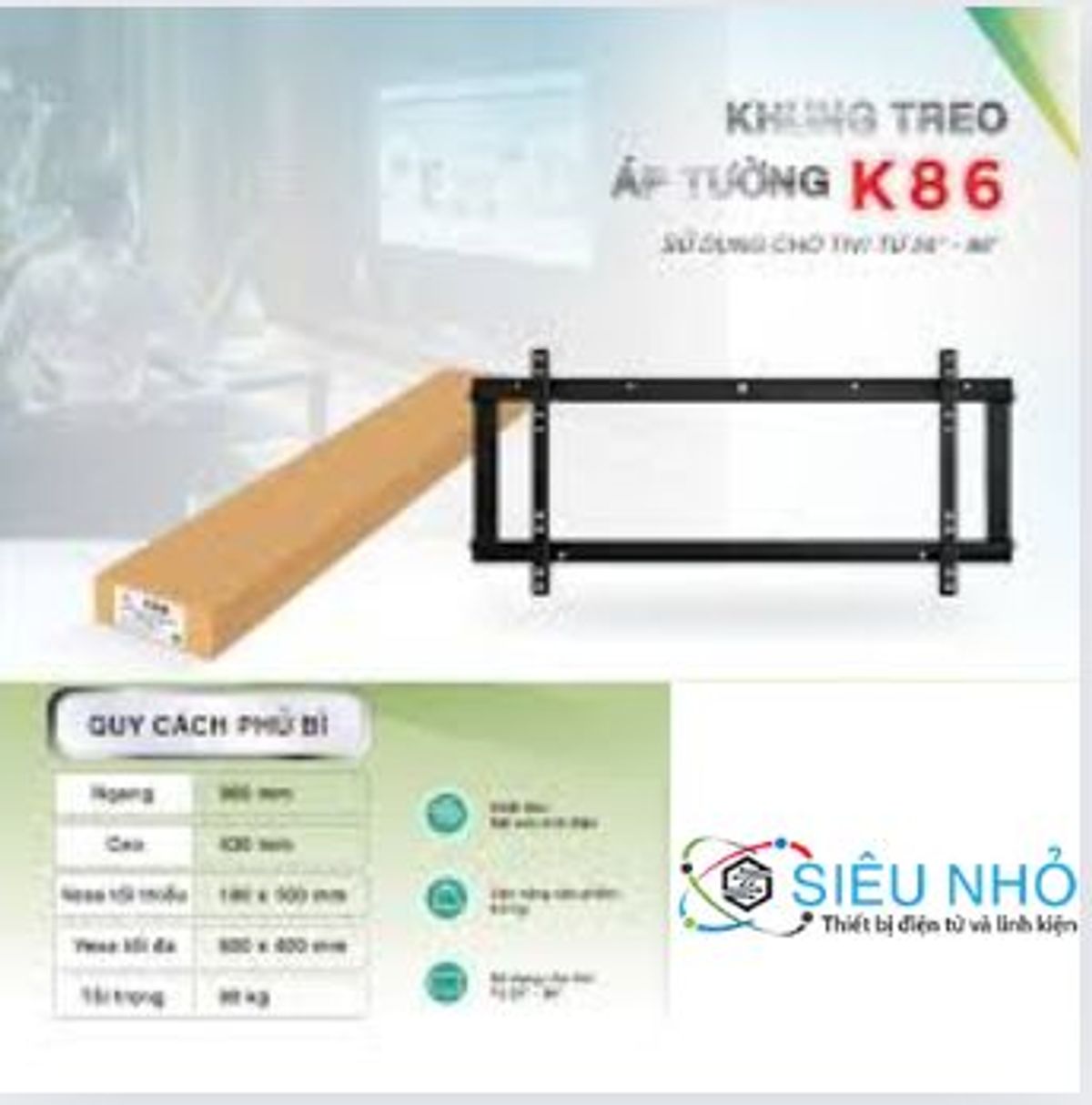 Khung treo áp tường K86 55" - 86" Chánh Phát (Full Vat) giá sỉ, giá bán ...