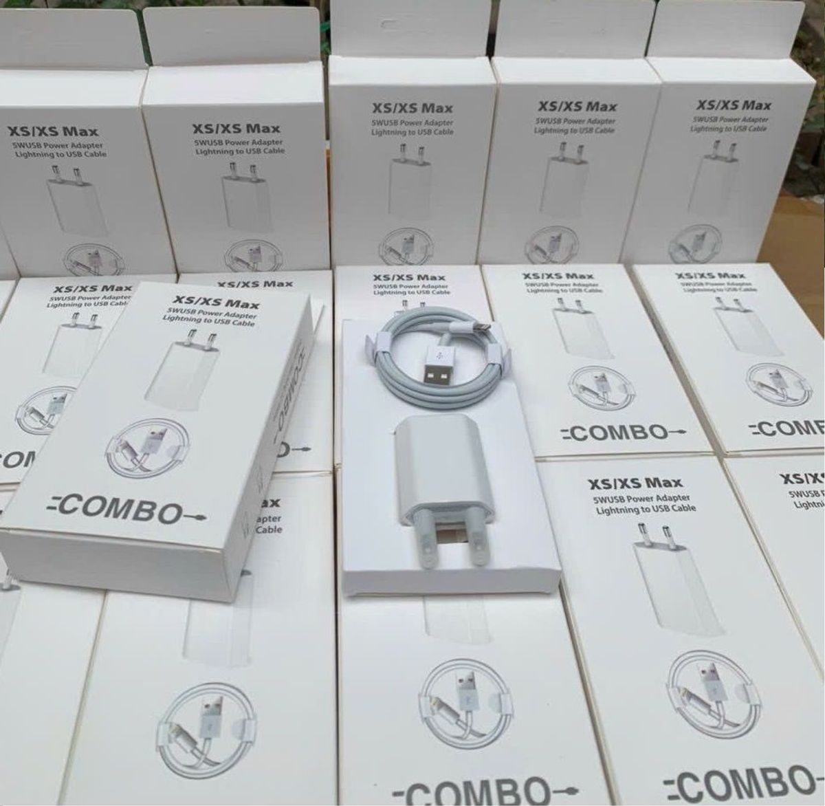 Bộ củ sạc dẹp IPhone Zin New 2 tụ nhôm kèm cáp 3IC bọc lưới full box ...