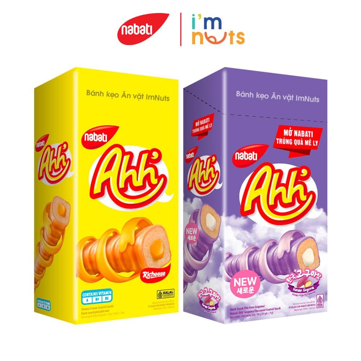 Bánh Xốp Nabati Richeese Ahh Triple Đủ Vị Hộp 90g giá sỉ, giá bán buôn ...