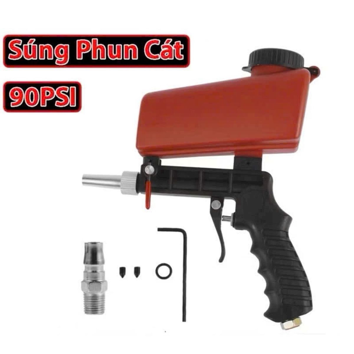 Súng phun cát hơi Súng phun cát khí nén áp lực 90 PSI súng bắn cát làm ...